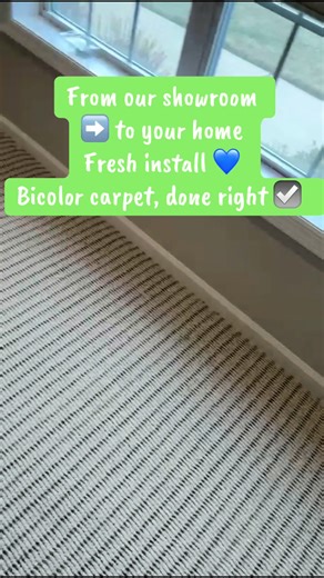 This white & blue carpet hits different 🤍💙 Clean install. Smooth delivery. Happy customers. ##CarpetInstallation##BicolorCarpet##FlooringExperts##HomeUpgrade##FloorHop