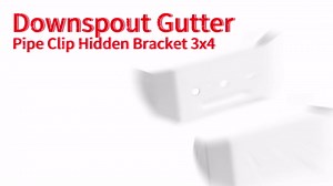 Downspout Gutter Pipe Clip Hidden Bracket 2x3 ，rain gutter downspout extension (2)