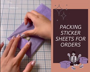 Packing Sticker Sheets for Orders — So Satisfying to Watch!