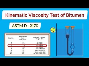 Kinematic Viscosity Test of Bitumen | ASTM D 2170 |All About Civil Engineer