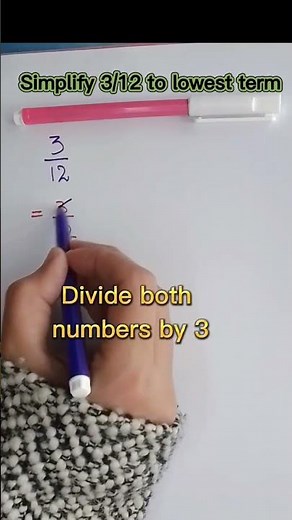 Simplify 3/12 to lowest term | How to convert a Fraction into simplest form or Lowest term