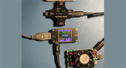Tryout: two low-cost USB inline meters and a load