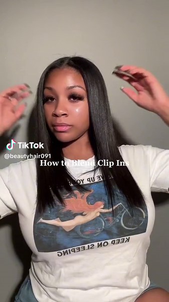 How to Blend Hair with Human Hair Clip Ins | $30 16inch Clip in Hair Extensions Human Hair Coupon