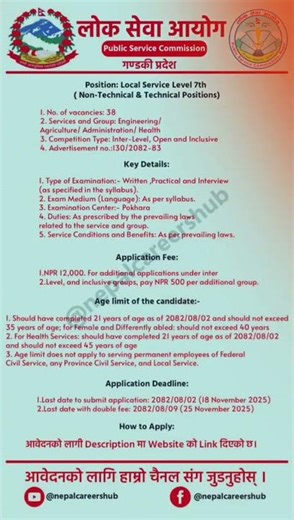 Lok Sewa Aayog Vacancy 2082 | Gandaki Pradesh New Jobs 2025