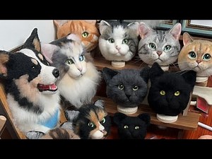 Needle Felting Cats Tutorial #cat #diy #portrait #needlefeltingtutorial