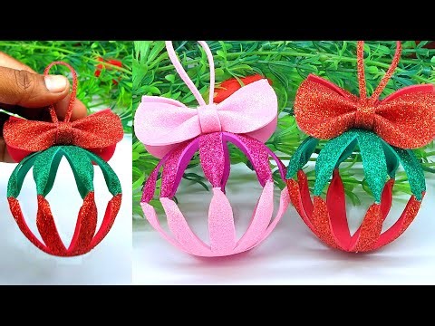 Christmas Tree Topper Ideas – DIY Christmas Ball Ornaments Making at Home | Handmade Christmas