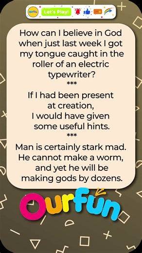 Joke About Creation, Faith and a Typewriter Mishap 😂⌨️✨ #jokes #funny