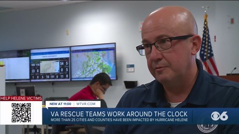 Virginia rescue teams work around the clock after Helene