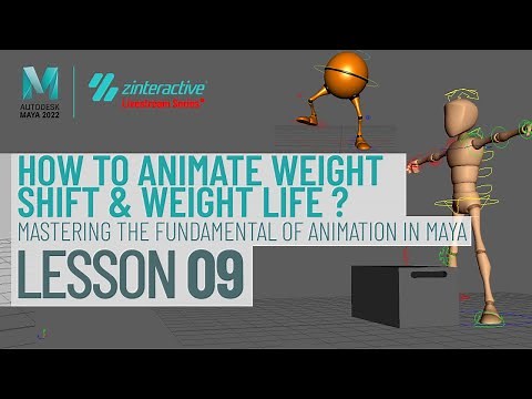 How to Animate Weight Shift and Weight Lift in Maya? | Lesson9 | Maya Animation for Beginners | Live