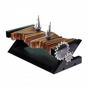 Wave Automaton , Kinetic Sculpture, Kinetic Art, Boat Automaton, Automata, Automaton Wood - Etsy UK