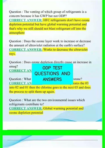 ODP TEST QUESTIONS AND ANSWERS video