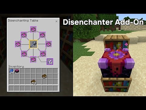 Ultimate Minecraft Bedrock Disenchantment Table Add-On: Easily Remove Enchantments!