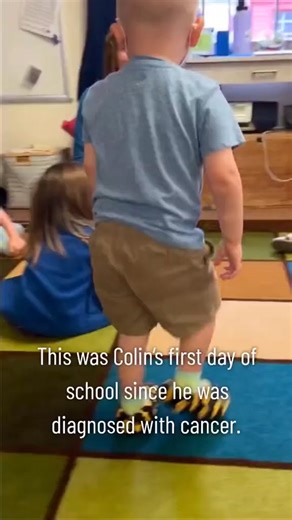 This was Colin’s first day of school since he was diagnosed with cancer.
