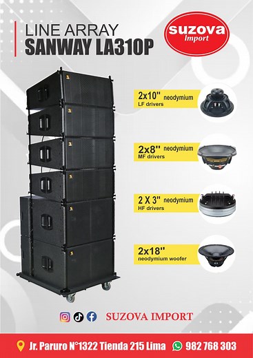 80K views · 518 reactions | SISTEMA LINE ARRAY ACTIVO DE 3 VIAS...