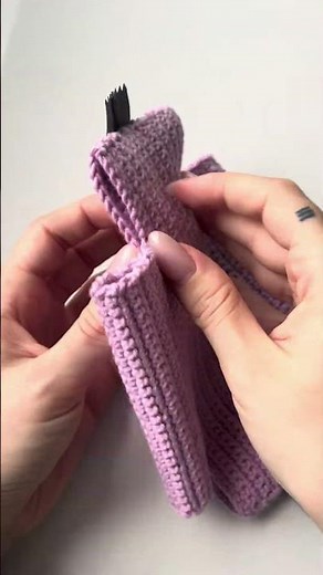 Tutorial como armar un minibolso o cartera tejida a crochet