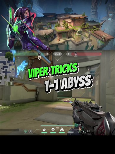 Viper Tricks B Side Abyss #sakuraviper #vipermain #vipertricks #valorant #gamergirl