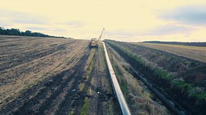 Pipeline Construction Tractor Pipelayer Lays Stock Footage SBV-348474611 - Storyblocks