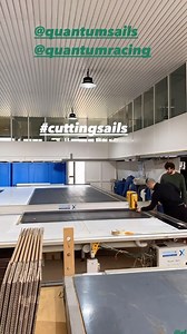 2.6K views · 30 reactions | #repost from @quantumsailsitalia showing how they use the plotter to cut out each panel to build sails. Combining precision tools with our experts’ computer design and shaping software knowledge guarantees your sail is crafted precisely to your specifications. This process also helps us reduce the amount of waste by maximizing the use of the material. WIN-WIN! #quantumsails #tothenextchallenge #reducewaste #sailmaker | Quantum Sails | Facebook