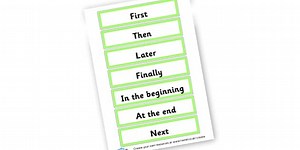 Time Sentence Starters Word Cards