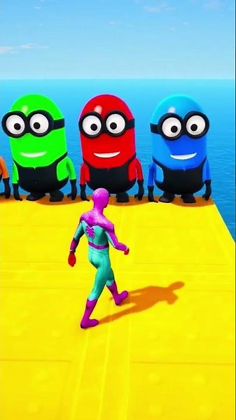 GTA 5 : Epic Ragdolls | Spider-Man & Color Full Minion / Hulk / Jumps/Fails ep.100| #ragdolls