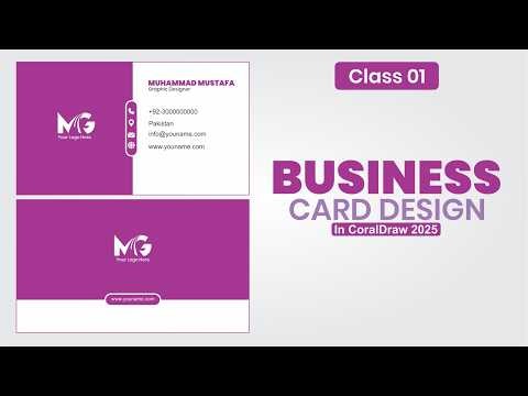 Business Card Design In Coral Draw 2025 | Coral Draw Tutorial by Mustafa Graphics