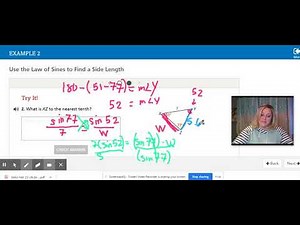 Lesson 8 3 Law of Sines - enVision Geometry tutorial Trig