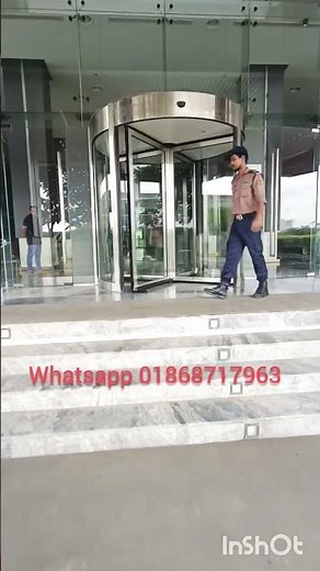 Automatic revolving door installation bay eng