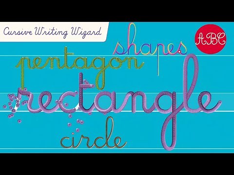 Cursive Letters Writing Wizard - Names of Shapes Learning and Writing – Fun Letters Tracing