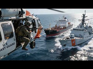 Tense Moment! US Coast Guard Intercepts Oil Tanker in the Atlantic
