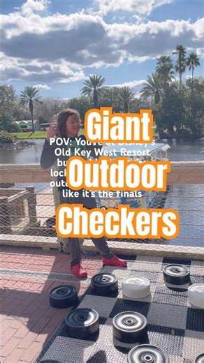 Giant outdoor checkers