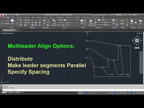 AutoCAD Multileader Align Tutorial | AutoCAD Multileader Line Spacing | Distribute, Parallel