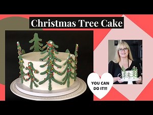 Christmas Tree Cake l Quick and Easy Christmas Cake l Beginner Cake Decorating Tutorial