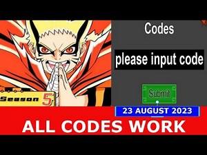 *ALL CODES WORK* [Season 5] Naruto Defense Simulator ROBLOX | 23 AUGUST 2023