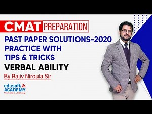 CMAT Verbal Ability Past Paper Solutions-2020 with Tips & Tricks | Rajiv Niroula | Edusoft Academy