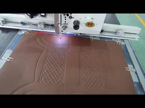 Sewing car seat covers with automatic sewing machine