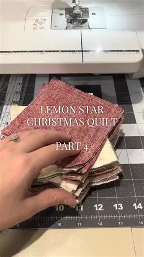 60K views · 516 reactions | Part 4 of my series making a christmas quilt using the lemon star pattern by @Missouri Star! The fabric collection im using is Joyful Gatherings by @Moda Fabrics and Notions. Video by Sam | Quilt Homemaking SAHM #quilting #sewing #quilttok #christmasquilt #grandmahobbies #quiltblock #lemonstar #modafabrics #crafting #quiltersoftiktok | Sharon Green | Facebook