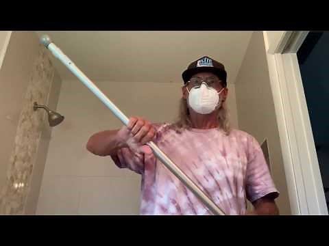 How to put up an extention shower curtain rod and shower curtains