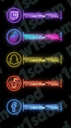 20 Neon Social Media Lower Thirds Pack
