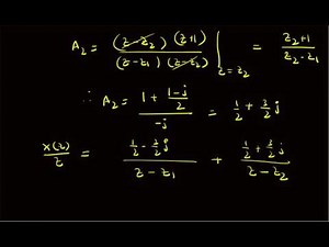 Inverse z-transform using partial fractions 2