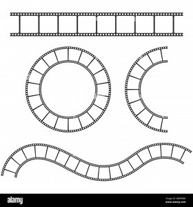 Film strip elements. Cinema reel shapes. Video recording Vector. Movie production symbols Stock Vector Image & Art - Alamy