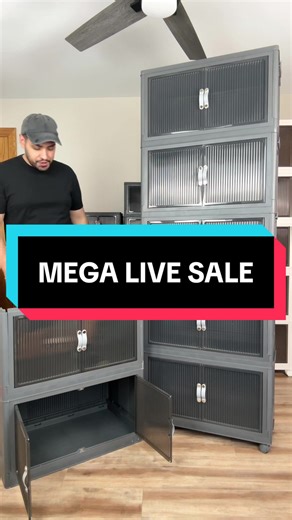 JOIN THE LIVE #stackablecontainers #storagesolutions #storage #cabinets #tiktokshopfinds