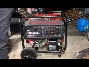 Harbor Freight Predator 9000 Watt Generator First Start.