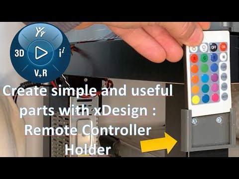 Remote Controller Holder designed with SOLIDWORKS xDesign on 3DEXPERIENCE Platform and 3D Printed.