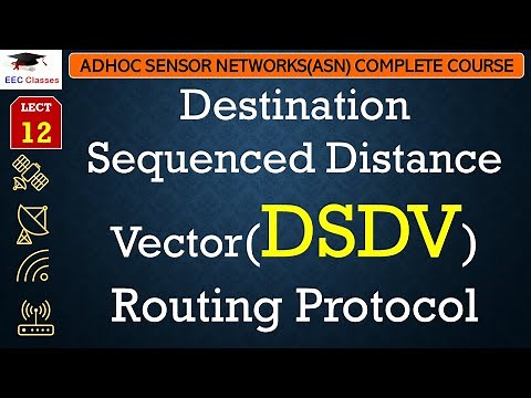 L12: Destination Sequenced Distance Vector(DSDV) Routing Protocol | Adhoc Sensor Network Lectures
