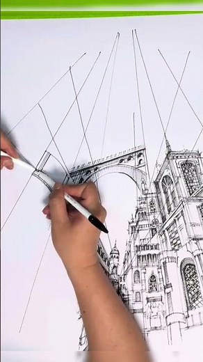 Two-Hand Fountain Pen Drawing | Double-Hand Drawing, Double the Efficiency