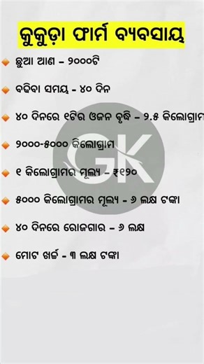 କୁକୁଡା ବ୍ୟଵଶାୟ #odiagkknowledge #chemistry #odisha