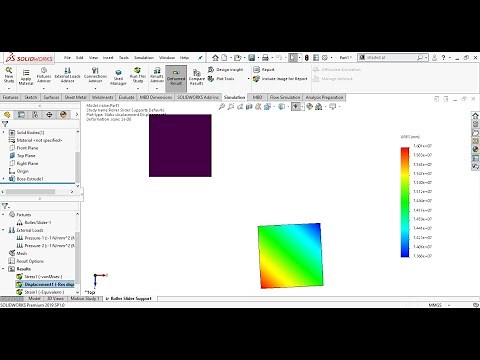 Solidworks simulation 137 | Using Roller/Slider Fixture