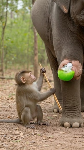 Tiny Monkey, Big Heart: Healing an Elephant’s Pain