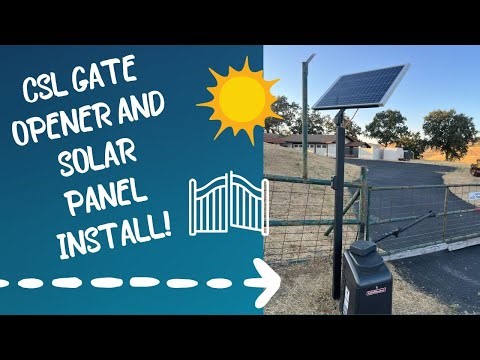 Installing Commercial Liftmaster Gate Opener with Solar Panel
