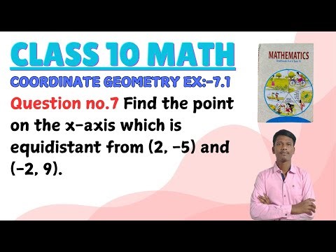 Find the point on the x-axis which is equidistant from (2, -5) and (-2, 9).